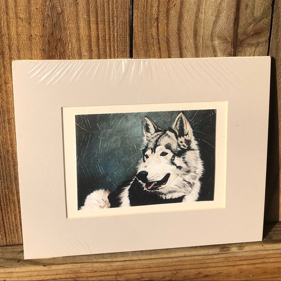 Art | Vintage Wolf Art Print By Linda Kent Rouse Matted To Frame | Poshmark